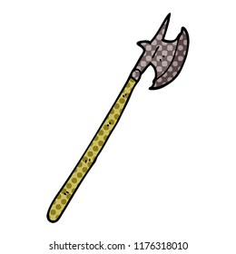 Cartoon Doodle Medieval Halberd Stock Vector (Royalty Free) 1176318010