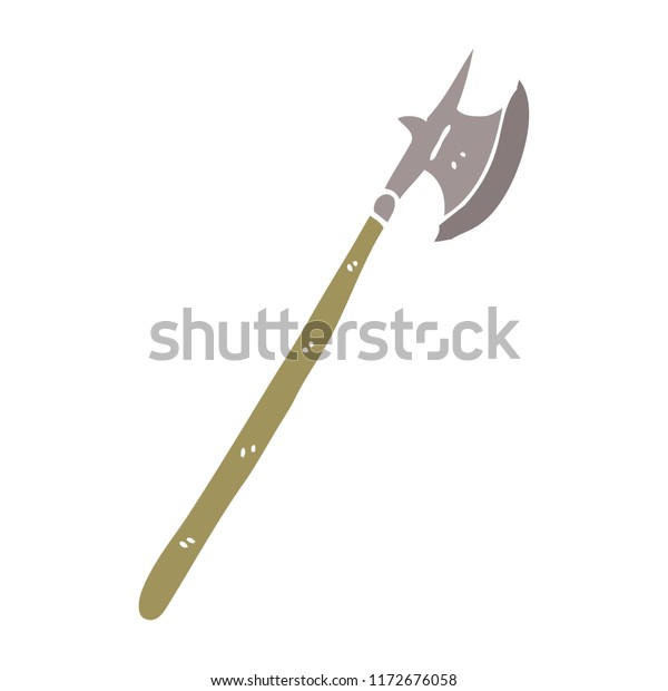 Cartoon Doodle Medieval Halberd Stock Vector (Royalty Free) 1172676058 ...
