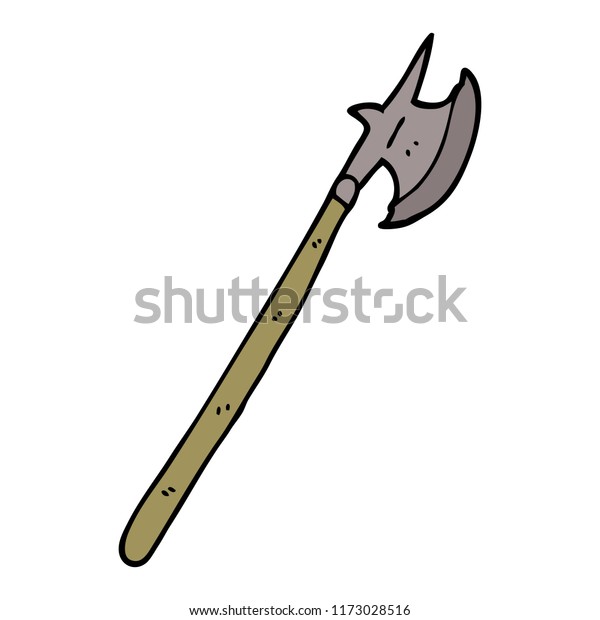 Cartoon Doodle Medieval Halberd Stock Vector (Royalty Free) 1173028516 ...