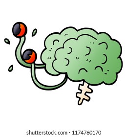 Cartoon Doodle Monster Brain Stock Vector (Royalty Free) 1175410324