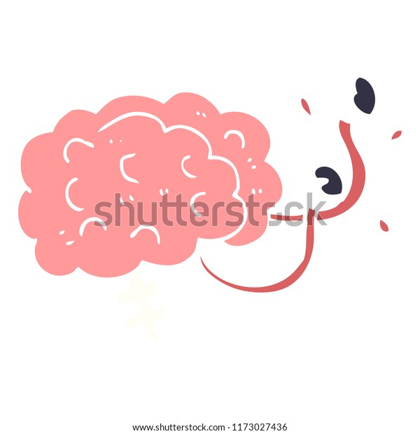 Cartoon Doodle Monster Brain Stock Vector (Royalty Free) 1173027436 ...