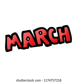 Cartoon Doodle Month March Stock Vector (Royalty Free) 1174757218 ...