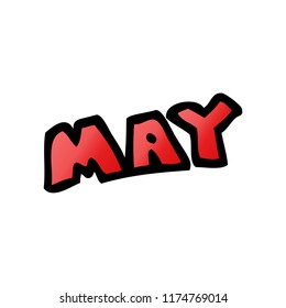 Cartoon Doodle Month May Stock Vector (Royalty Free) 1174747633
