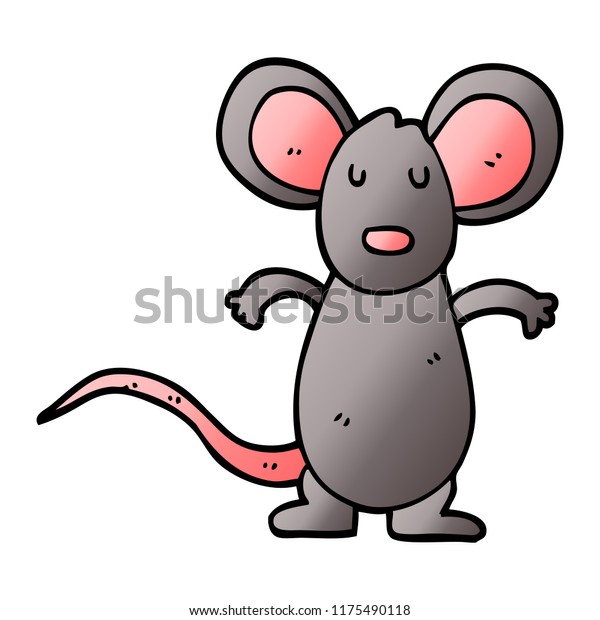 Cartoon Doodle Mouse Rat Stock Vector (Royalty Free) 1175490118 ...