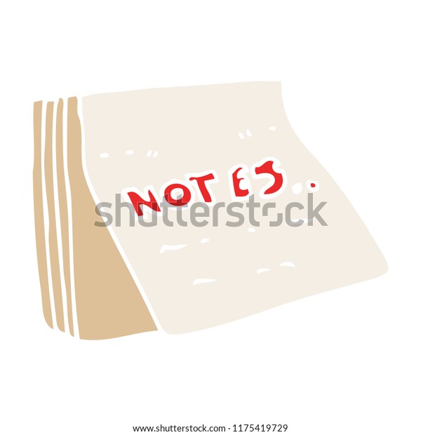 Cartoon Doodle Note Pad Stock Vector (Royalty Free) 1175419729 ...