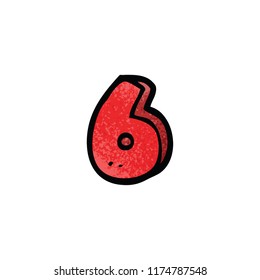 Cartoon Doodle Number 6 Stock Vector (Royalty Free) 1174787548 ...