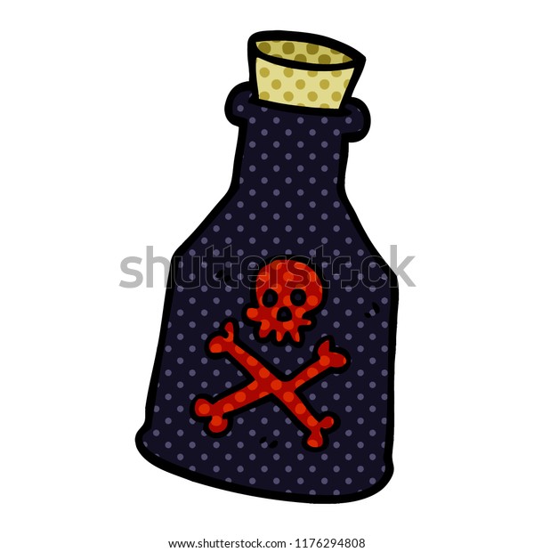 Cartoon Doodle Poison Bottle Stock Vector (Royalty Free) 1176294808 ...