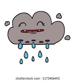 Cartoon Doodle Rain Cloud Stock Vector (Royalty Free) 1173406492 ...