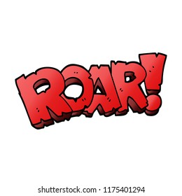 Cartoon Doodle Roar Sign Stock Vector (Royalty Free) 1175401294 ...