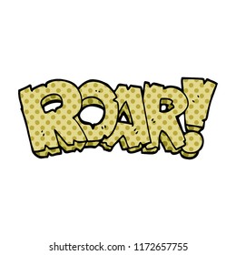Cartoon Doodle Roar Text Stock Vector (Royalty Free) 1172657755 ...