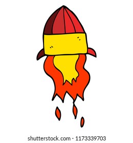 Cartoon Doodle Rocket Launch Stock Vector (Royalty Free) 1173339703 ...