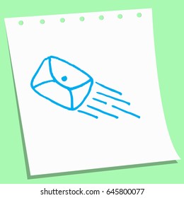 Cartoon Doodle Send Mail Sketch Vector Stock Vector (Royalty Free ...
