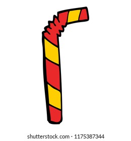 Cartoon Doodle Striped Straw Stock Vector (Royalty Free) 1175387344 ...