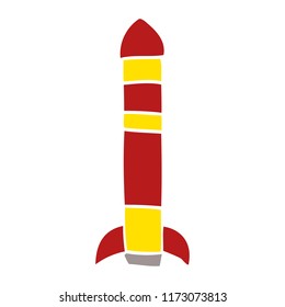Cartoon Doodle Tall Rocket Stock Vector (Royalty Free) 1173073813 ...