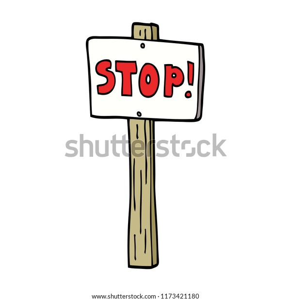 Cartoon Doodle Traffic Signs Stock Vector (Royalty Free) 1173421180 ...