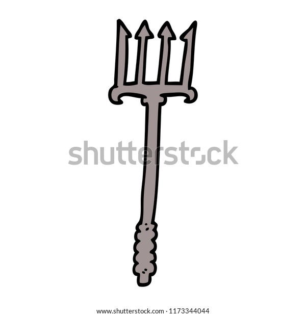 Cartoon Doodle Trident Stock Vector (Royalty Free) 1173344044 ...