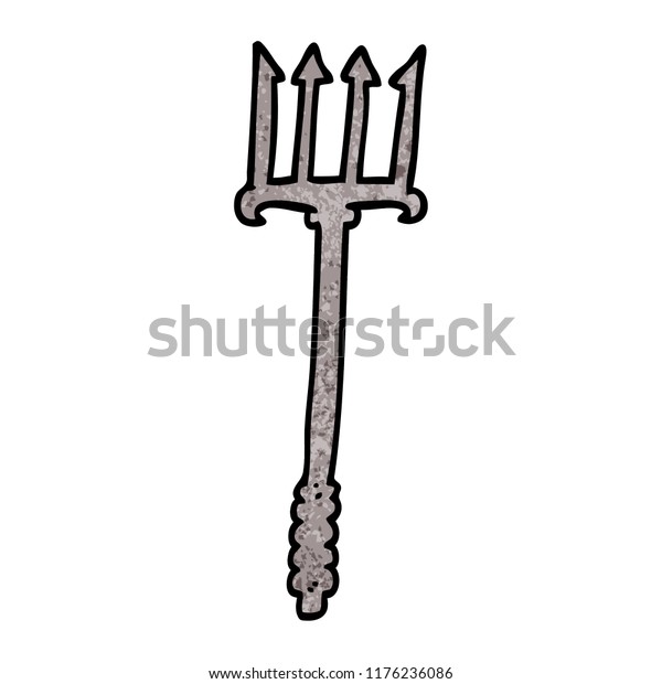 Cartoon Doodle Trident Stock Vector (Royalty Free) 1176236086 ...