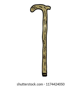 Cartoon Doodle Walking Stick Stock Vector (Royalty Free) 1174424050 ...