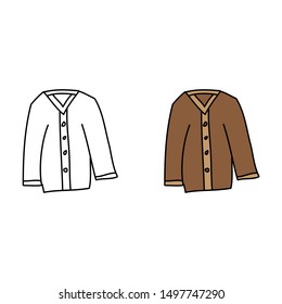 Cartoon Drawing Cardigan Stock Vector (Royalty Free) 1497747290