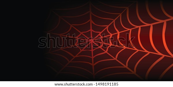 Cartoon Drawing Cobweb On Red Background Stock Vector (Royalty Free ...