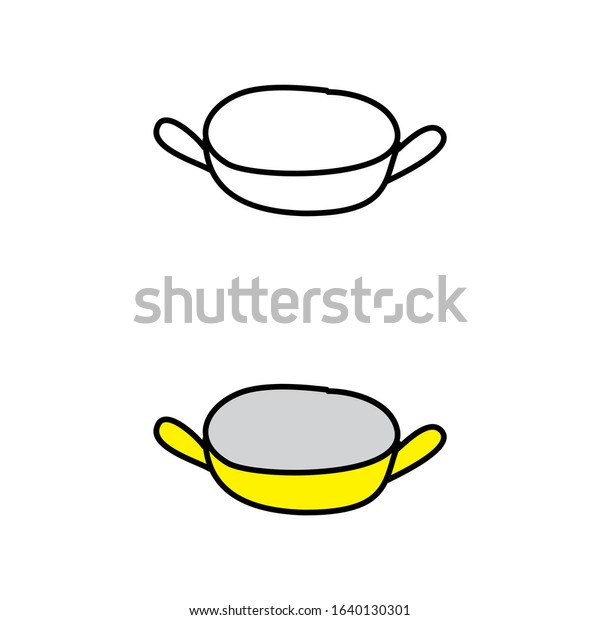 Cartoon Drawing Cooking Pot Stock Vector (Royalty Free) 1640130301 ...