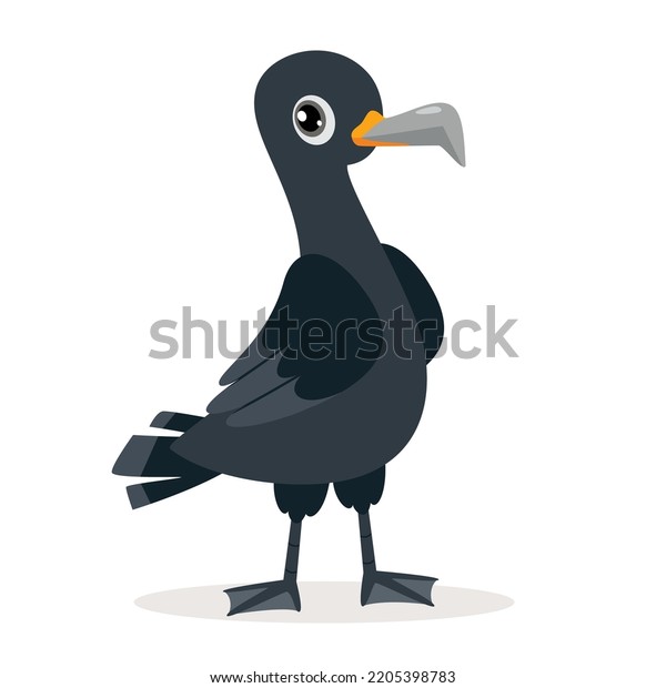 Cartoon Drawing Cormorant Stock Vector (Royalty Free) 2205398783 ...