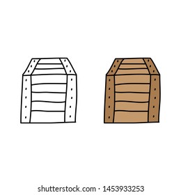 Cartoon Drawing Crate Stock Vector (Royalty Free) 1453933253 | Shutterstock