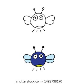 Cartoon Drawing Cute Firefly Stock Vector (Royalty Free) 1492738190 ...