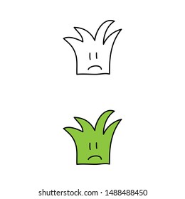 Cartoon Drawing Grass Mascot: Stockvektorkép (jogdíjmentes) 1488488459 ...