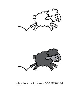 Cartoon Drawing Happy Sheep Stock Vector (Royalty Free) 1467909074 ...