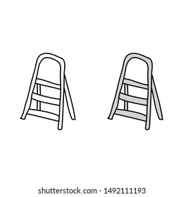 Cartoon Drawing Ladder Stock Vector (Royalty Free) 1492111193 ...