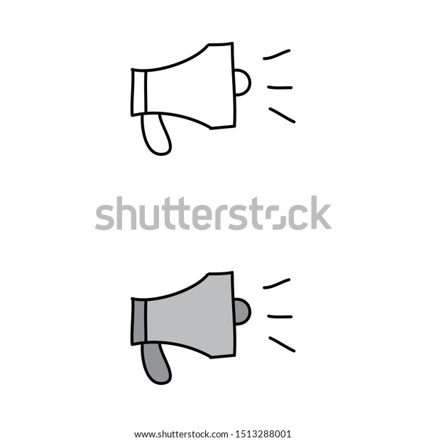 Cartoon Drawing Loud Speaker Stock Vector (Royalty Free) 1513288001 ...