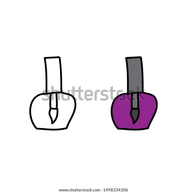 Cartoon Drawing Nail Enamel Stock Vector (Royalty Free) 1498334306 ...