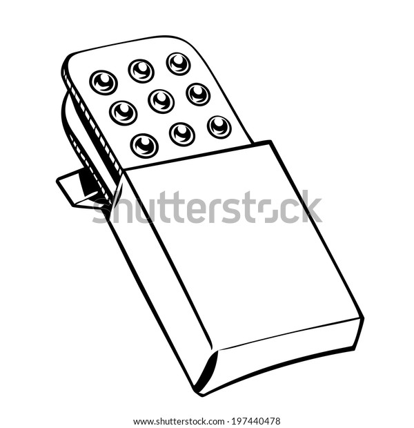 Cartoon Drawing Open Medicine Packet Pills Stock Vector (Royalty Free ...
