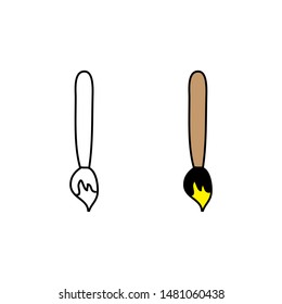 Cartoon Drawing Paintbrush Stock Vector (Royalty Free) 1481060438