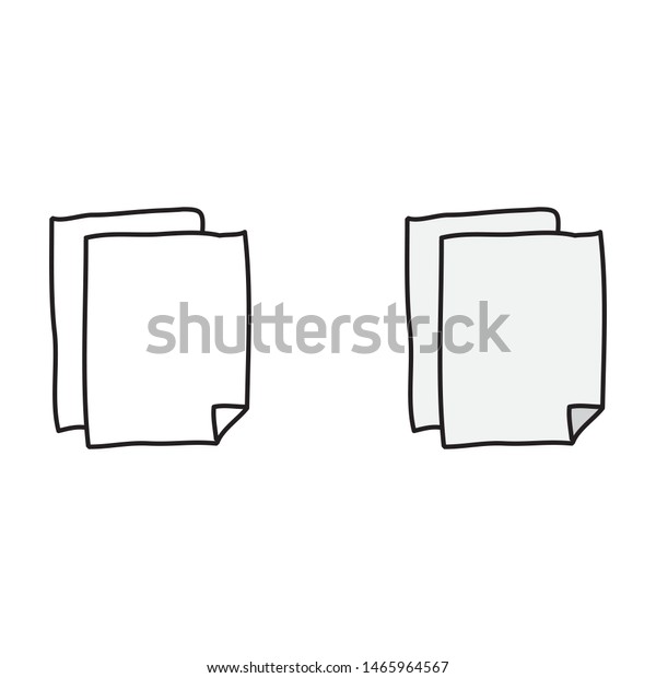 Cartoon Drawing Paper Pages Stock Vector (Royalty Free) 1465964567 ...