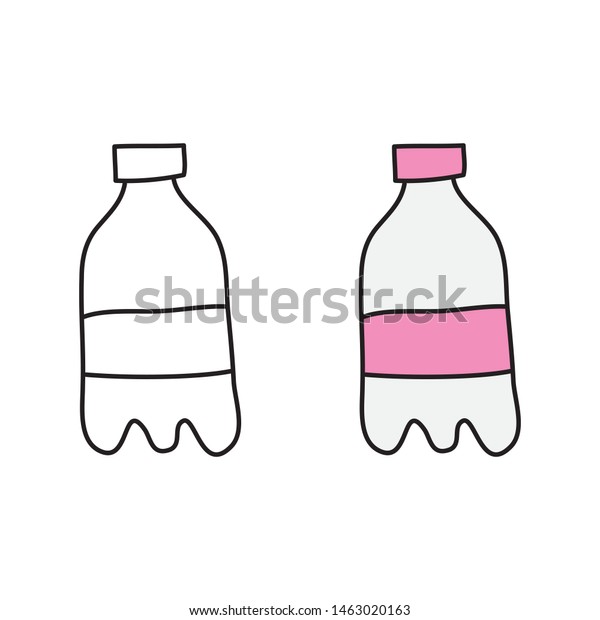 Cartoon Drawing Plastic Bottle: Stockvektorkép (jogdíjmentes ...