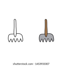 Cartoon Drawing Rake: เวกเตอร์สต็อก (ปลอดค่าลิขสิทธิ์) 1453933307 ...