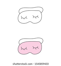 Cartoon Drawing Sleeping Mask Stock Vector (Royalty Free) 1545859433 ...