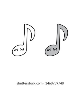 Cartoon Drawing Sleeping Music Note: เวกเตอร์สต็อก (ปลอดค่าลิขสิทธิ์ ...
