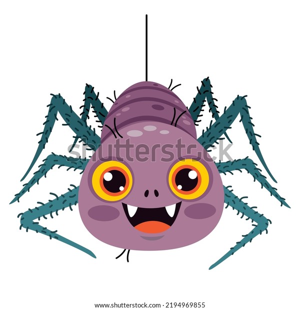 Cartoon Drawing Spider Stock Vector (Royalty Free) 2194969855 ...