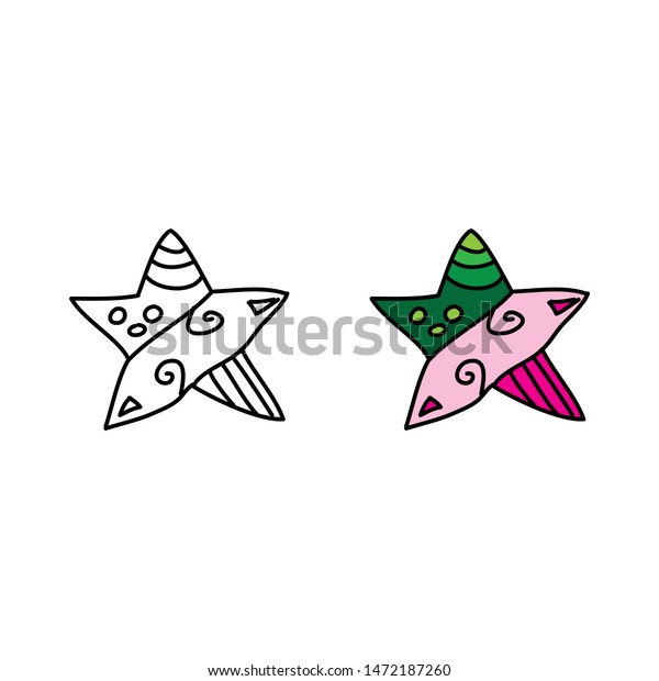 Cartoon Drawing Star Stock Vector (Royalty Free) 1472187260 | Shutterstock