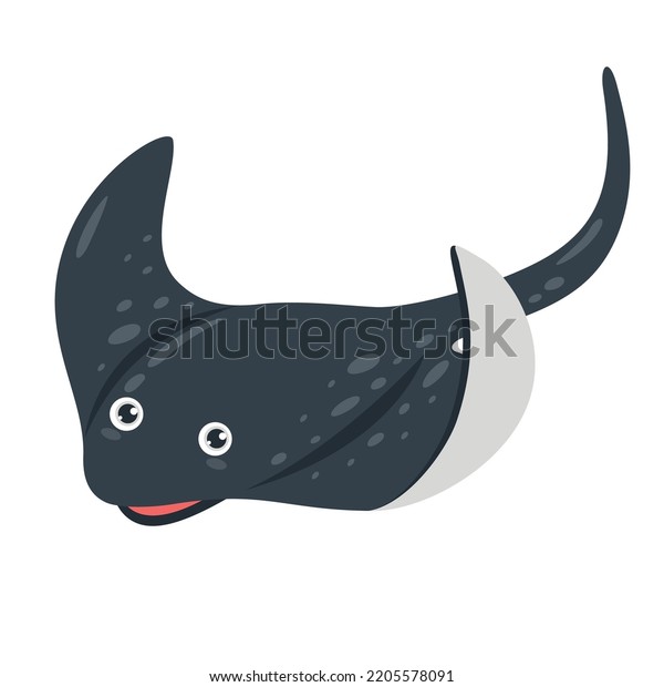 Cartoon Drawing Stingray Stock Vector (Royalty Free) 2205578091 ...