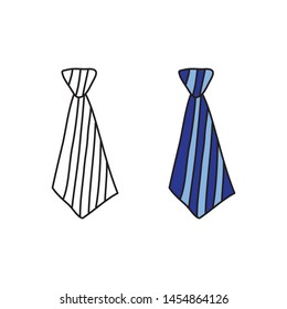 Cartoon Drawing Striped Necktie Stock Vector (Royalty Free) 1454864126 ...
