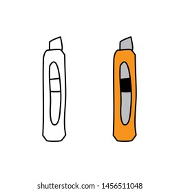 Cartoon Drawing Utility Knife Stock Vector (Royalty Free) 1456511048 ...