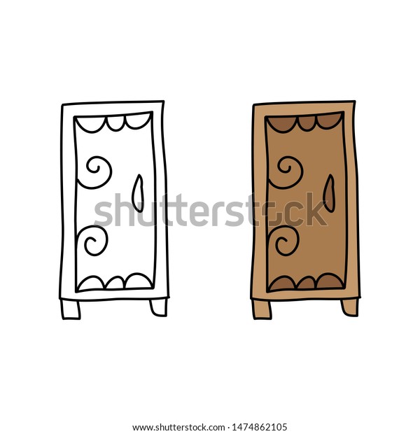 Cartoon Drawing Wardrobe Stock Vector (Royalty Free) 1474862105 ...
