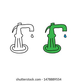Cartoon Drawing Water Pump Stock Vector (Royalty Free) 1478889554
