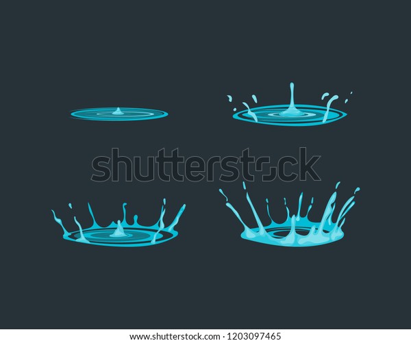 Cartoon Dripping Water Effect Set Various Stock Vector (Royalty Free ...
