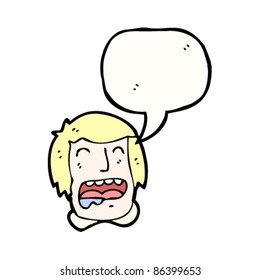 Cartoon Drooling Man Speech Bubble Stock Vector (Royalty Free) 86399653 ...
