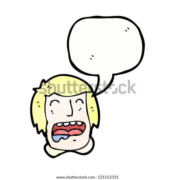Cartoon Drooling Man Speech Bubble Stock Vector (Royalty Free) 121152331
